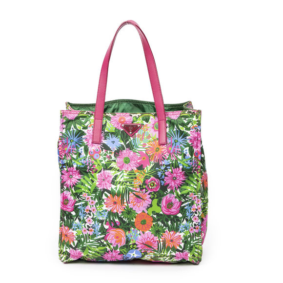 Prada | Bags | Prada Floral Vertical Tote | Poshmark